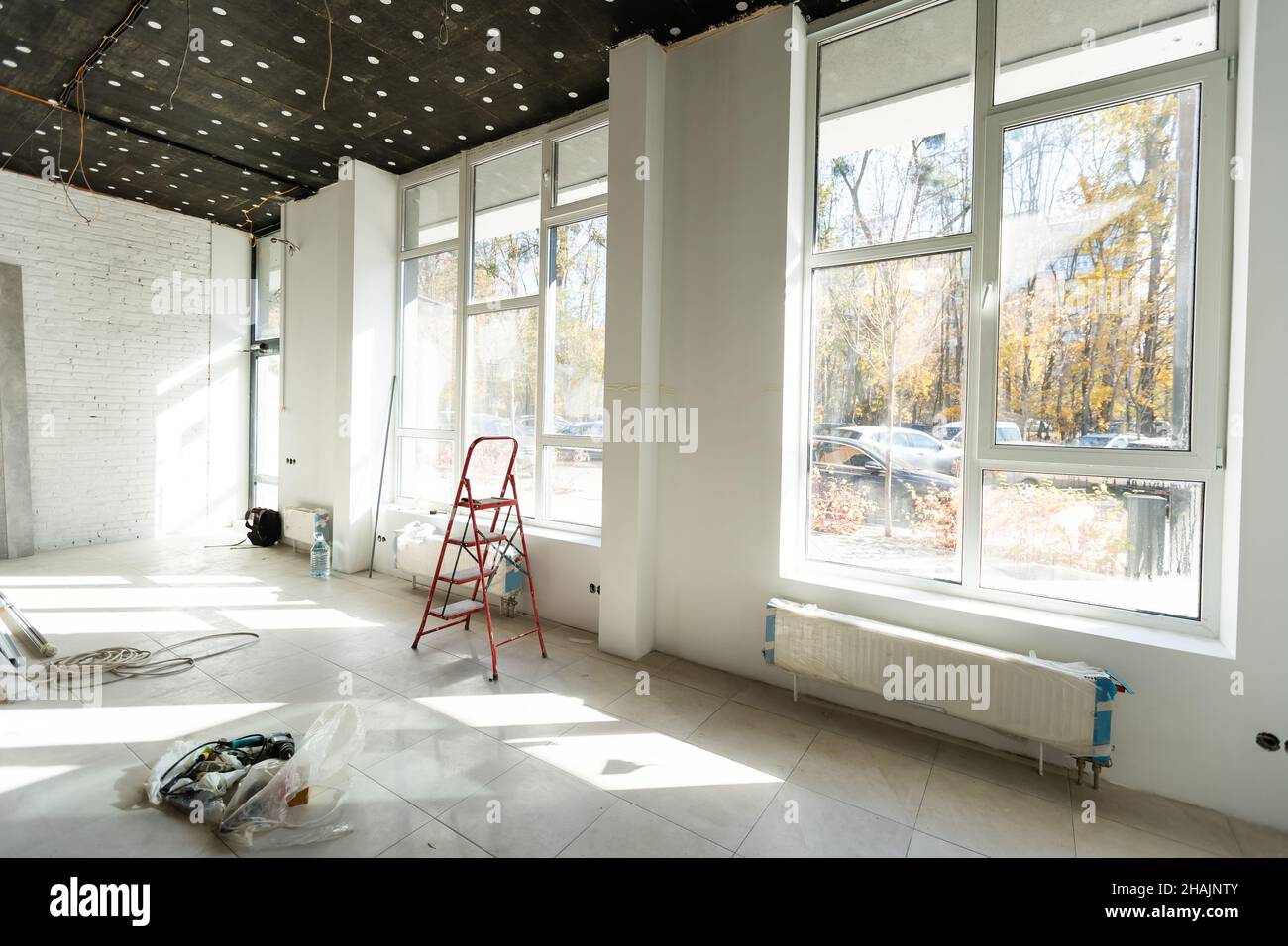Interior of a house under construction. Renovation of an apartment ...