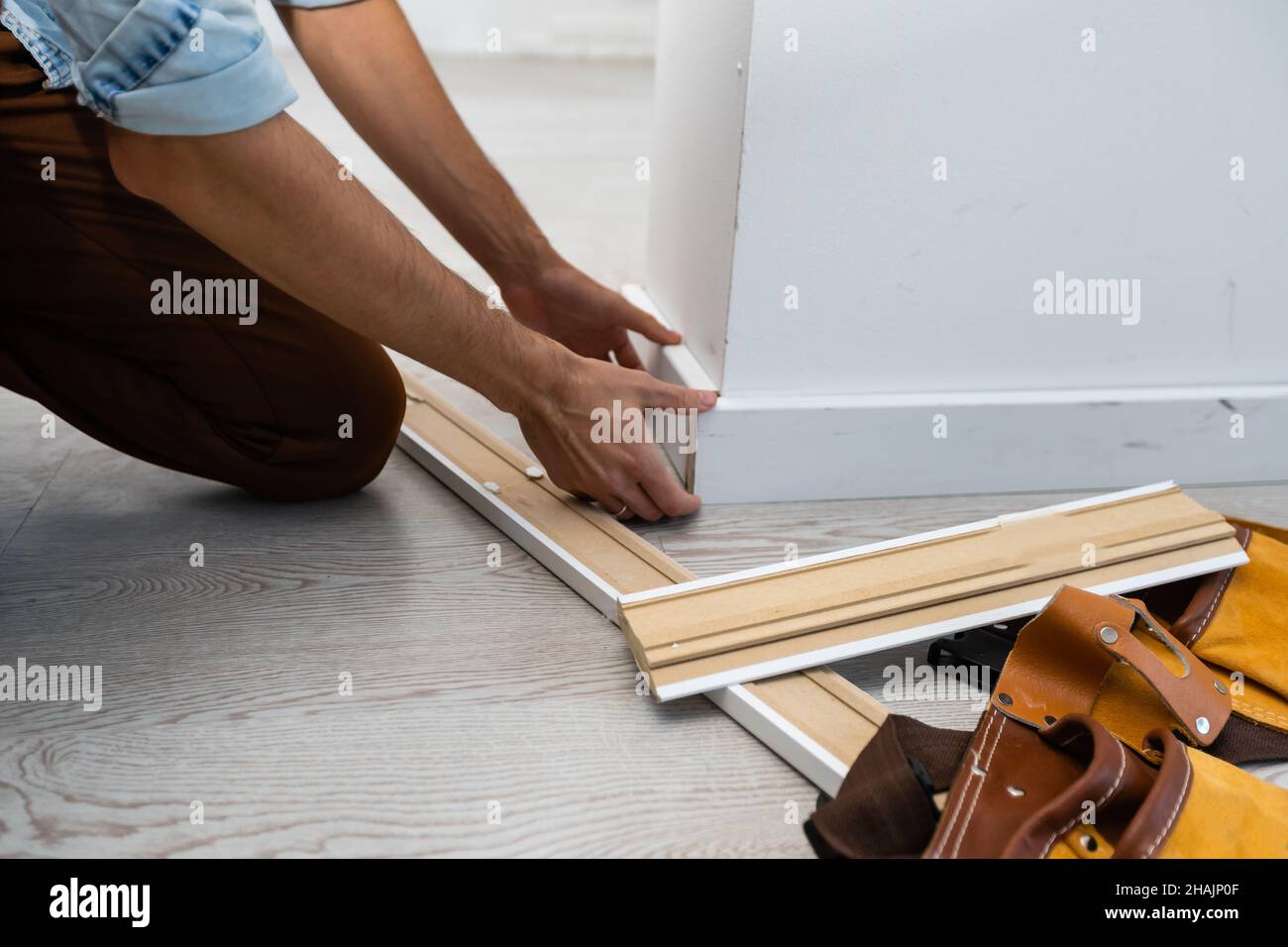 Skirting board measure hi-res stock photography and images - Alamy