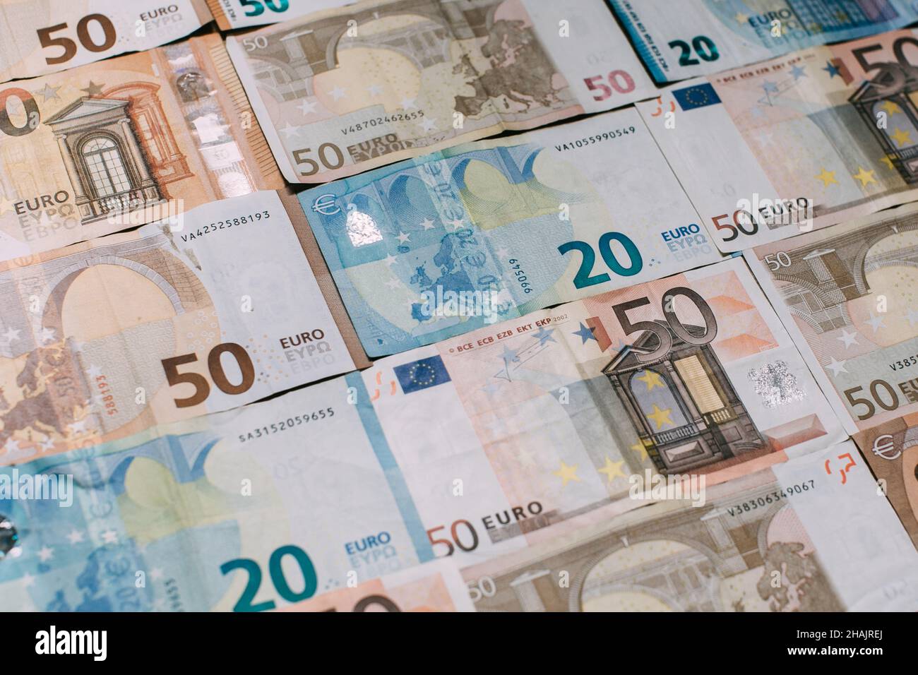 Euro banknotes as background. Close up of euro money. Background made ...