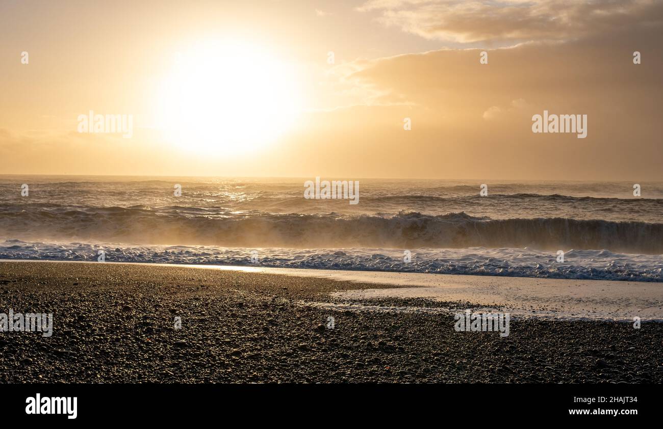 Around Vik, Iceland, black sand beaches sunshine day time gorgeous ...