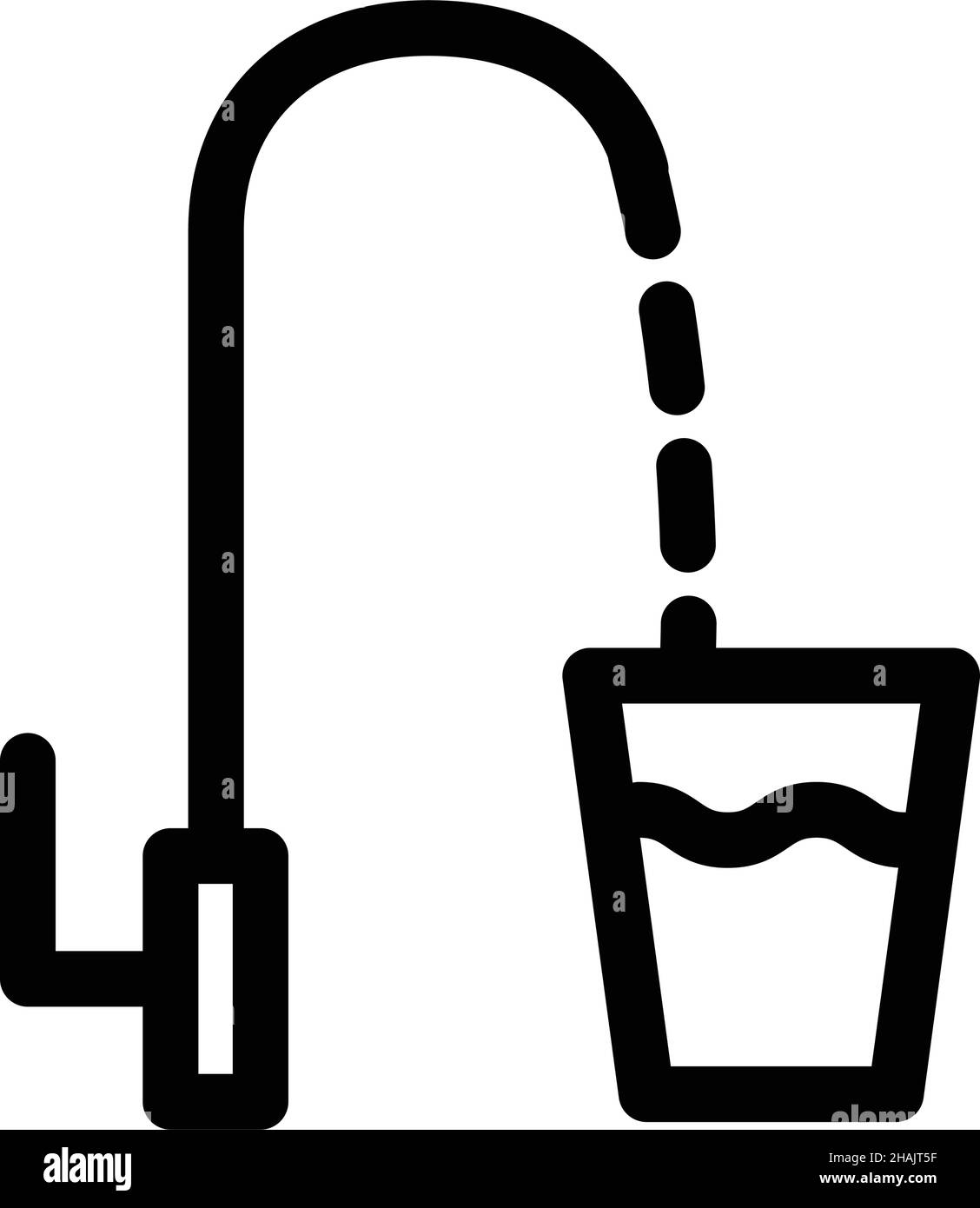 Outline water filter tap vector icon for web design isolated on white ...