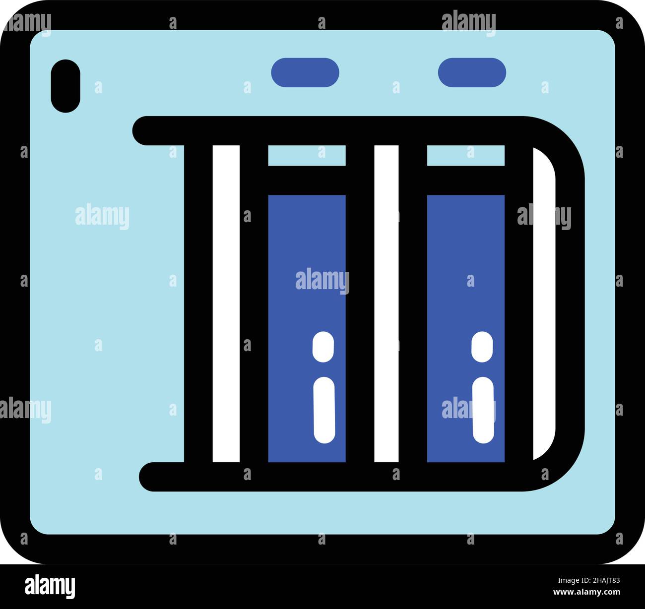 Triple water filter color vector icon for web design isolated on white ...