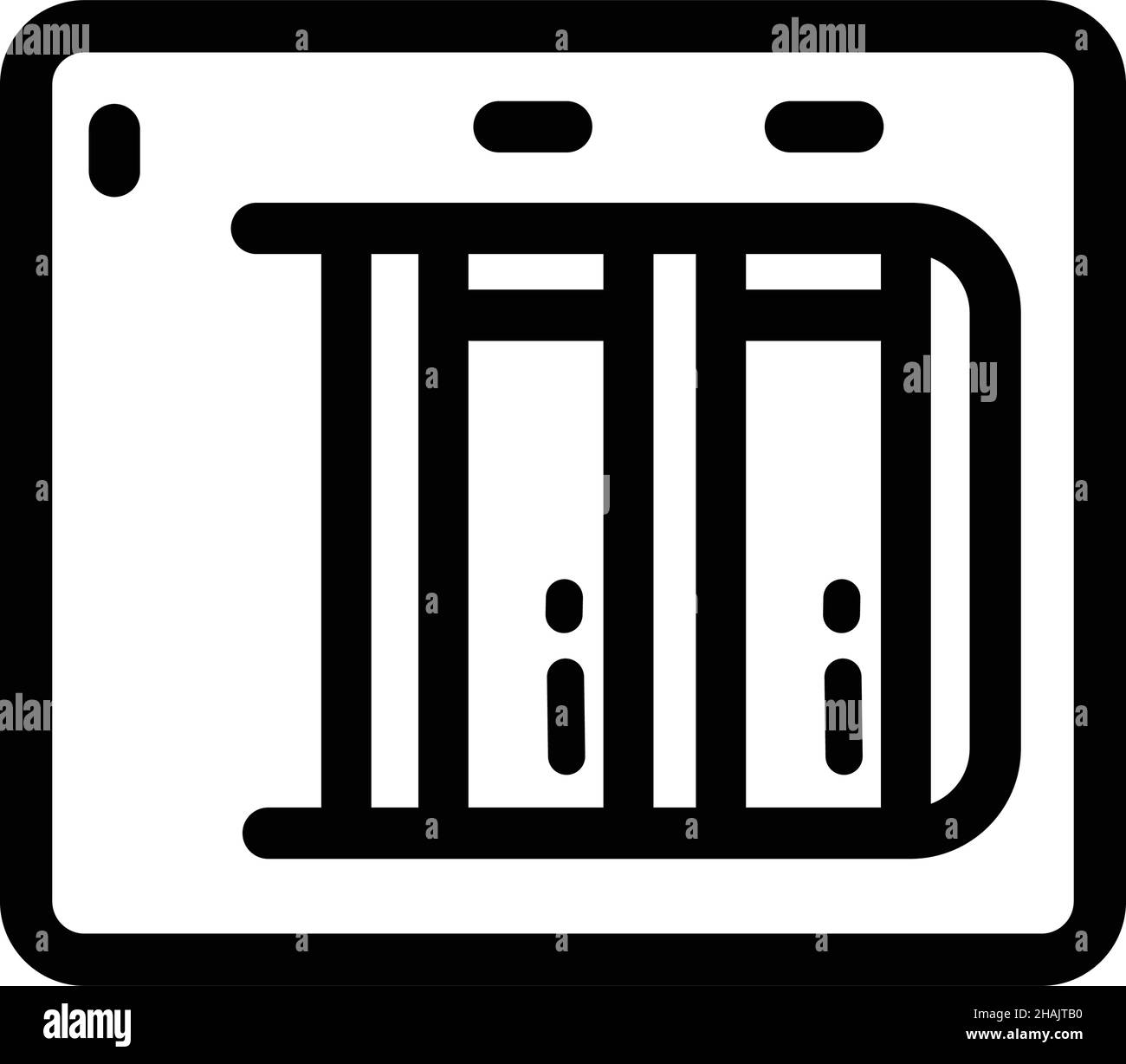 Outline triple water filter vector icon for web design isolated on ...