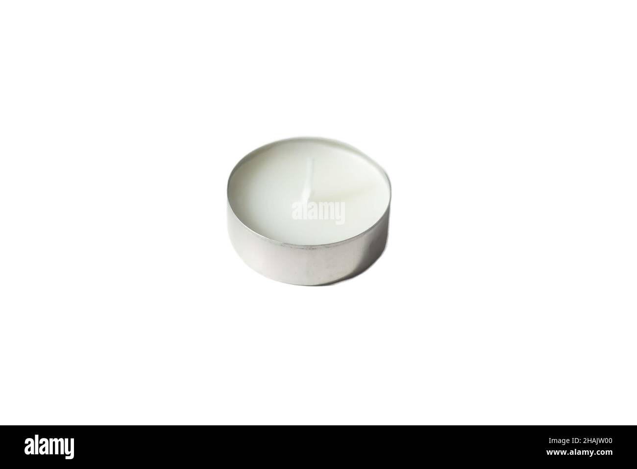 New tealight isolated on a white background Stock Photo - Alamy