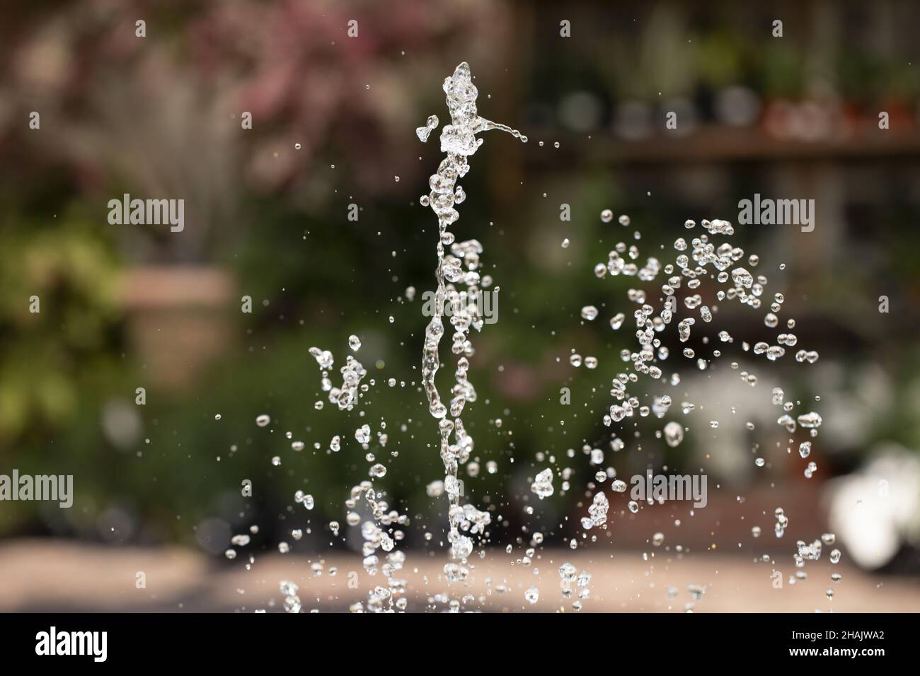 Close-up shot of water splash with small round drops texture Stock ...