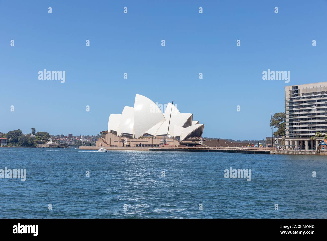 Sydney Opera House on a clear blue summers day, Sydney, NSW,Australia ...