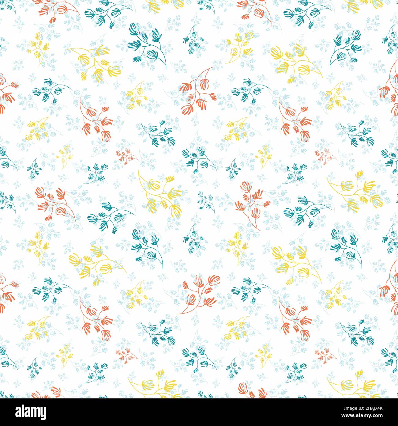 plants seamless vector pattern in light colorway Stock Vector Image ...