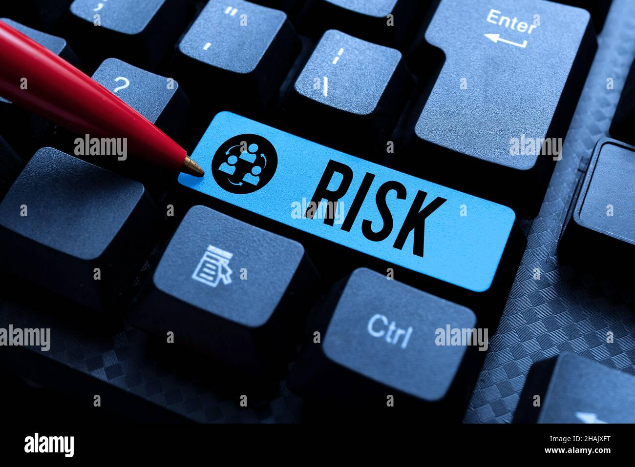 Text caption presenting Risk. Word Written on Possibility of losing ...