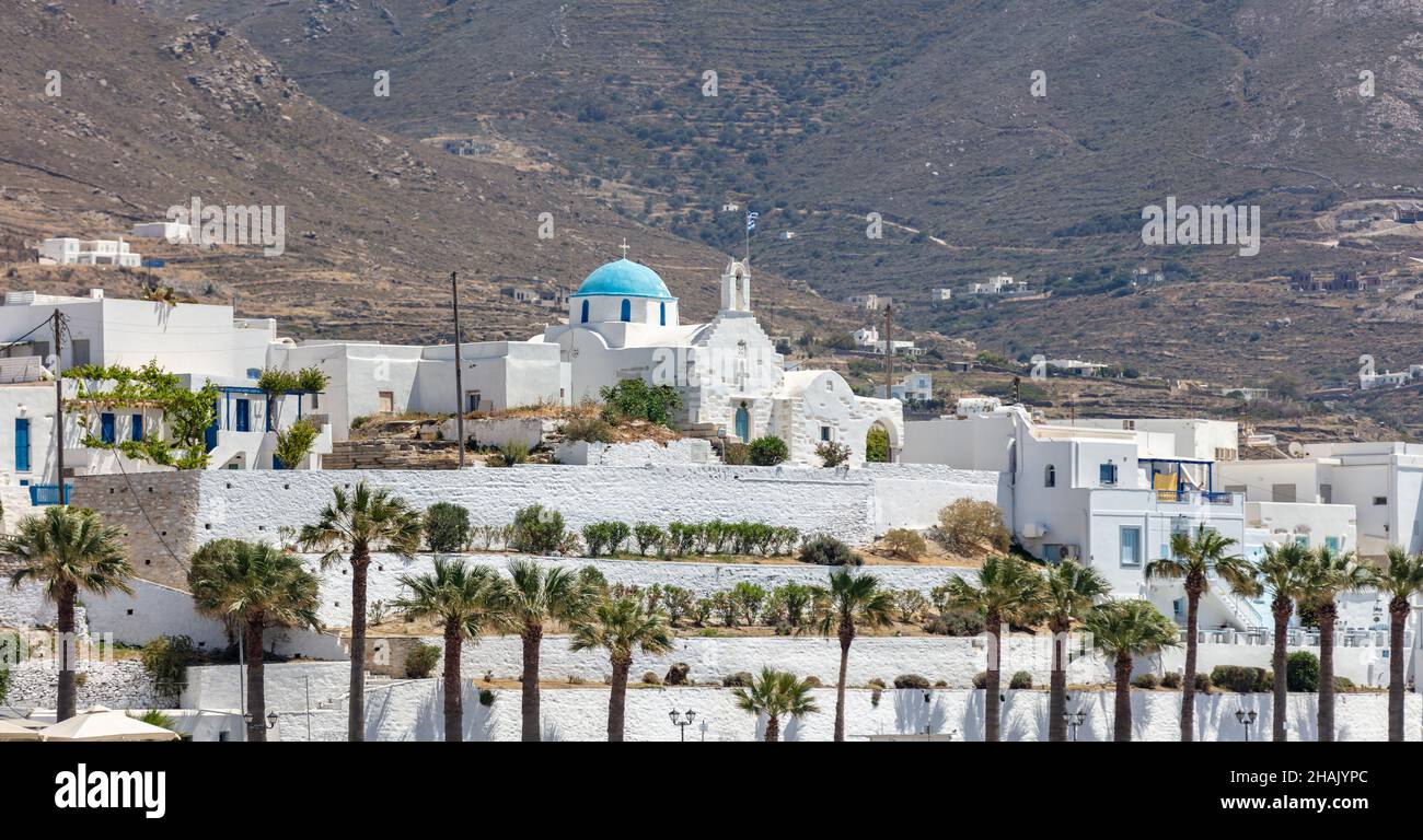 Paros island Cyclades Greece. Frankish Castle Fragiko Kastro and ...