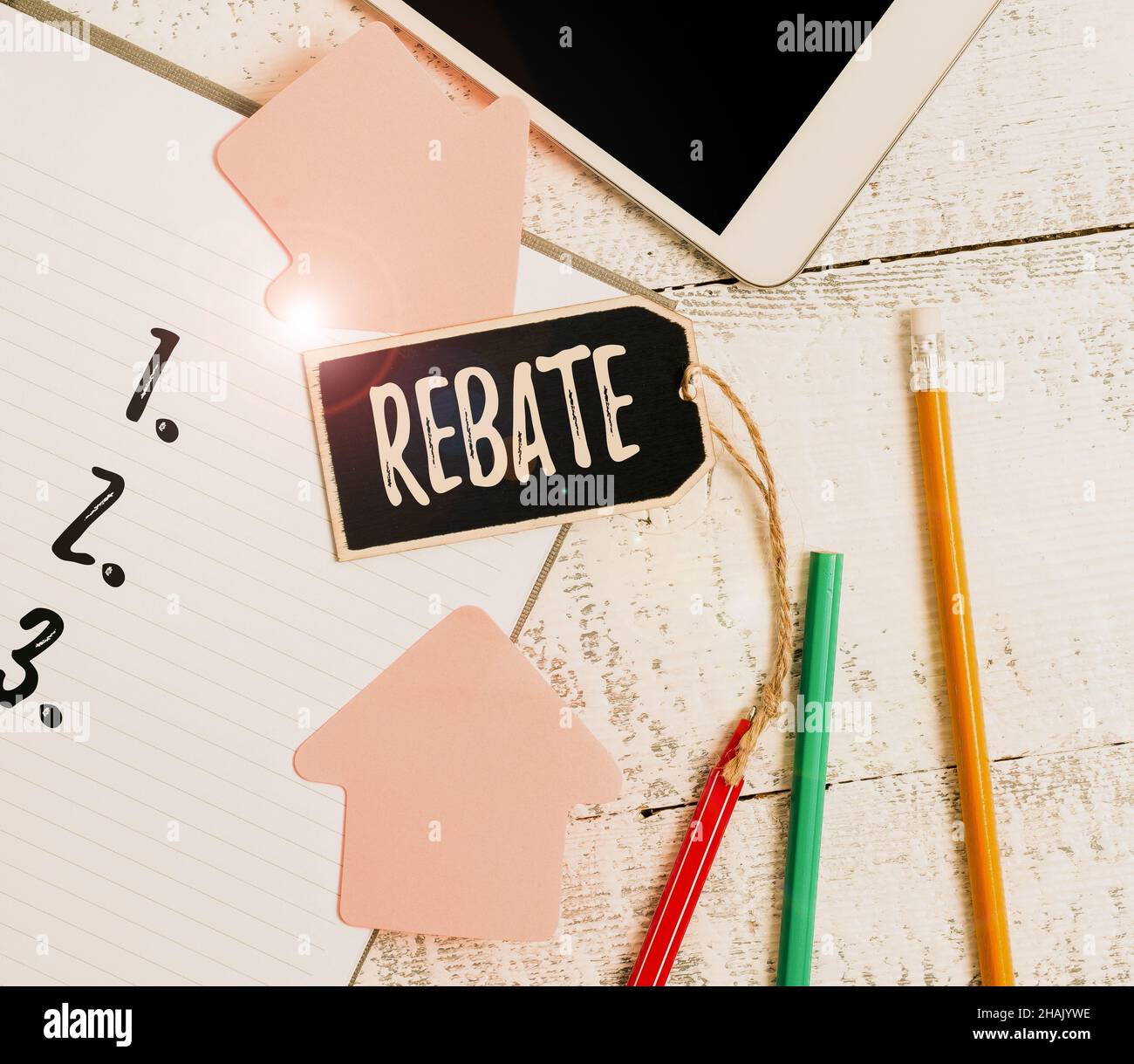 Hand writing sign Rebate. Internet Concept Huge rewards that can get ...