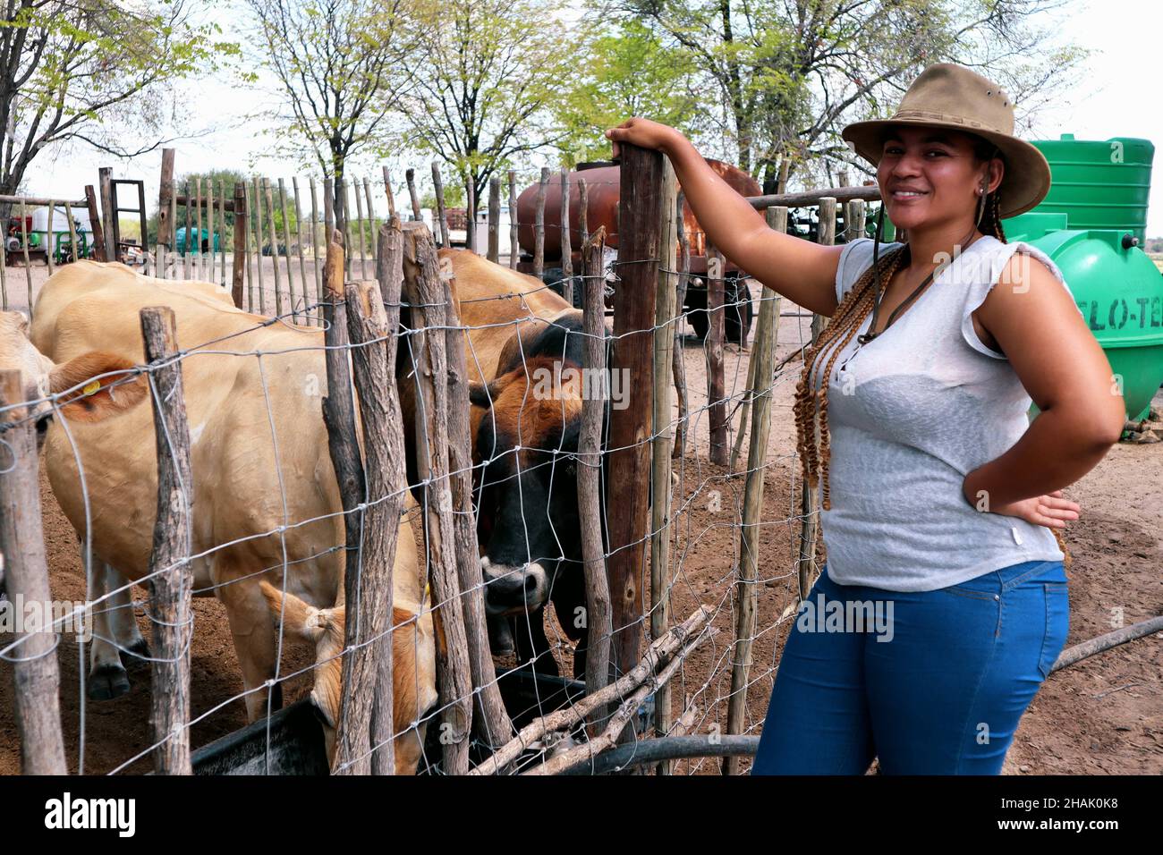 Maun, Botswana. 13th Dec, 2021. Nonny Wright, the 32-year-old owner of ...
