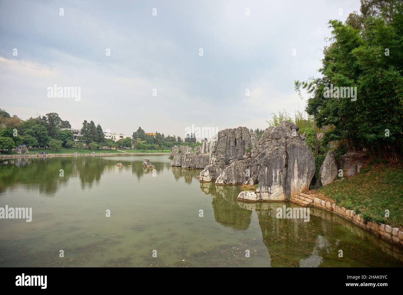 Small sharp cliffs in the rural pond Stock Photo - Alamy