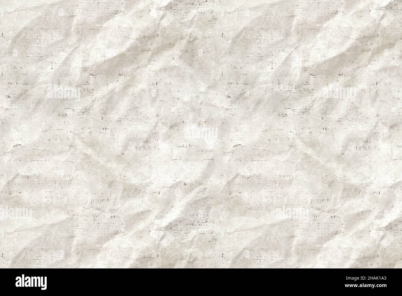 Newspaper crumpled paper grunge aged newsprint pattern background ...