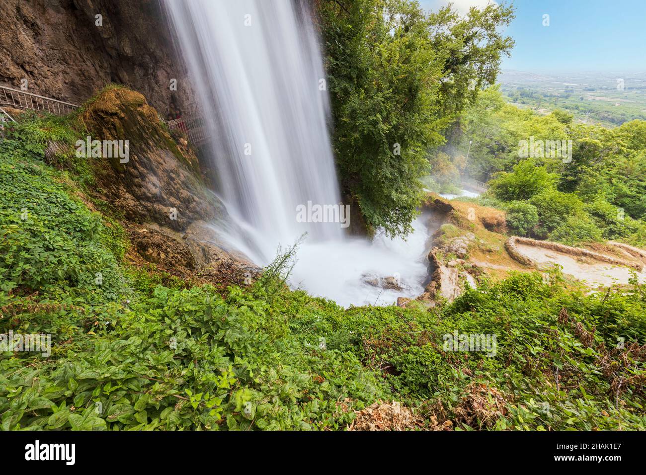 Beautiful view of famous Edessa waterfalls. Beautiful nature ...