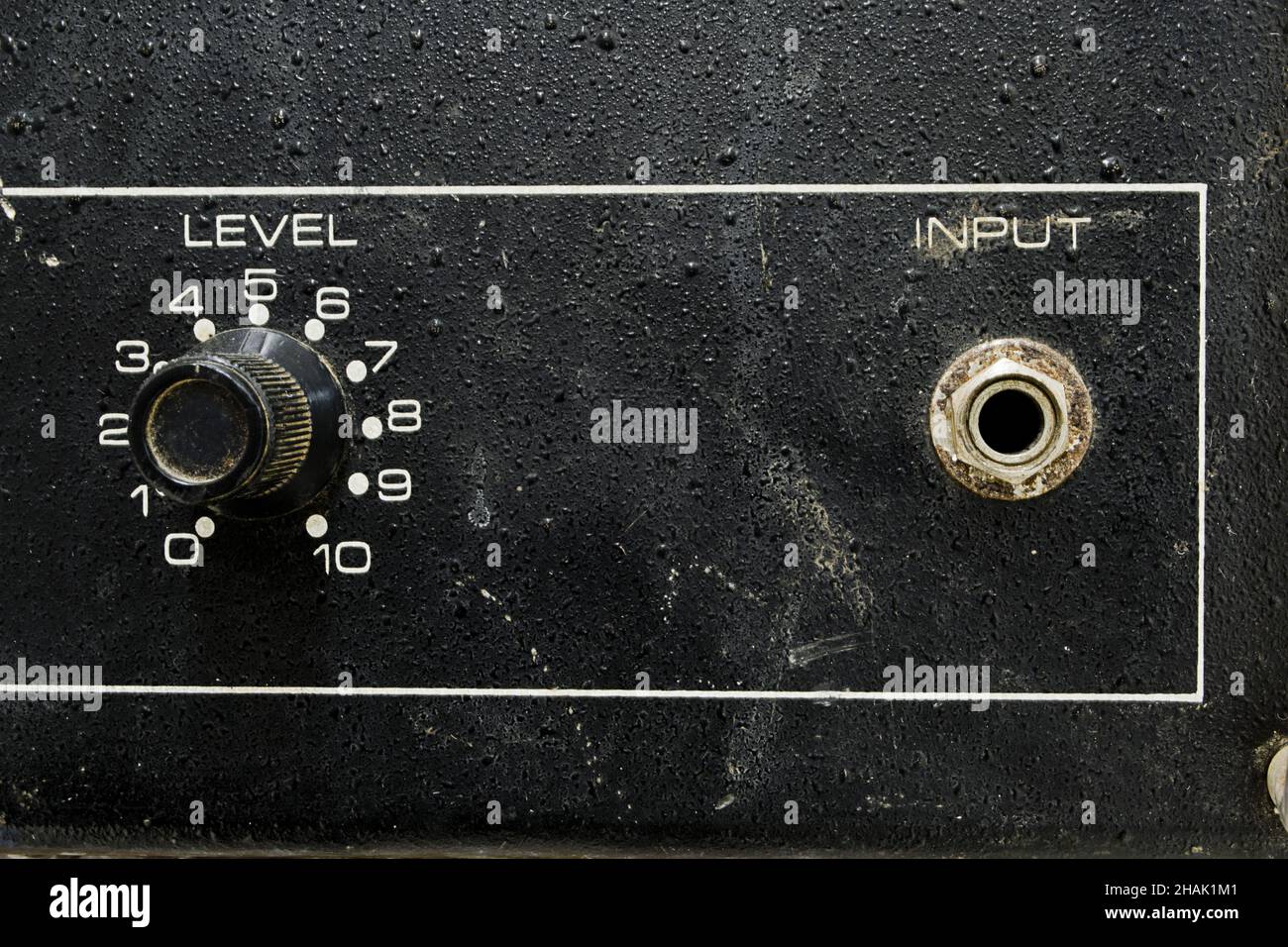 Closeup of a Volume control knob from an old amplifier Stock Photo - Alamy