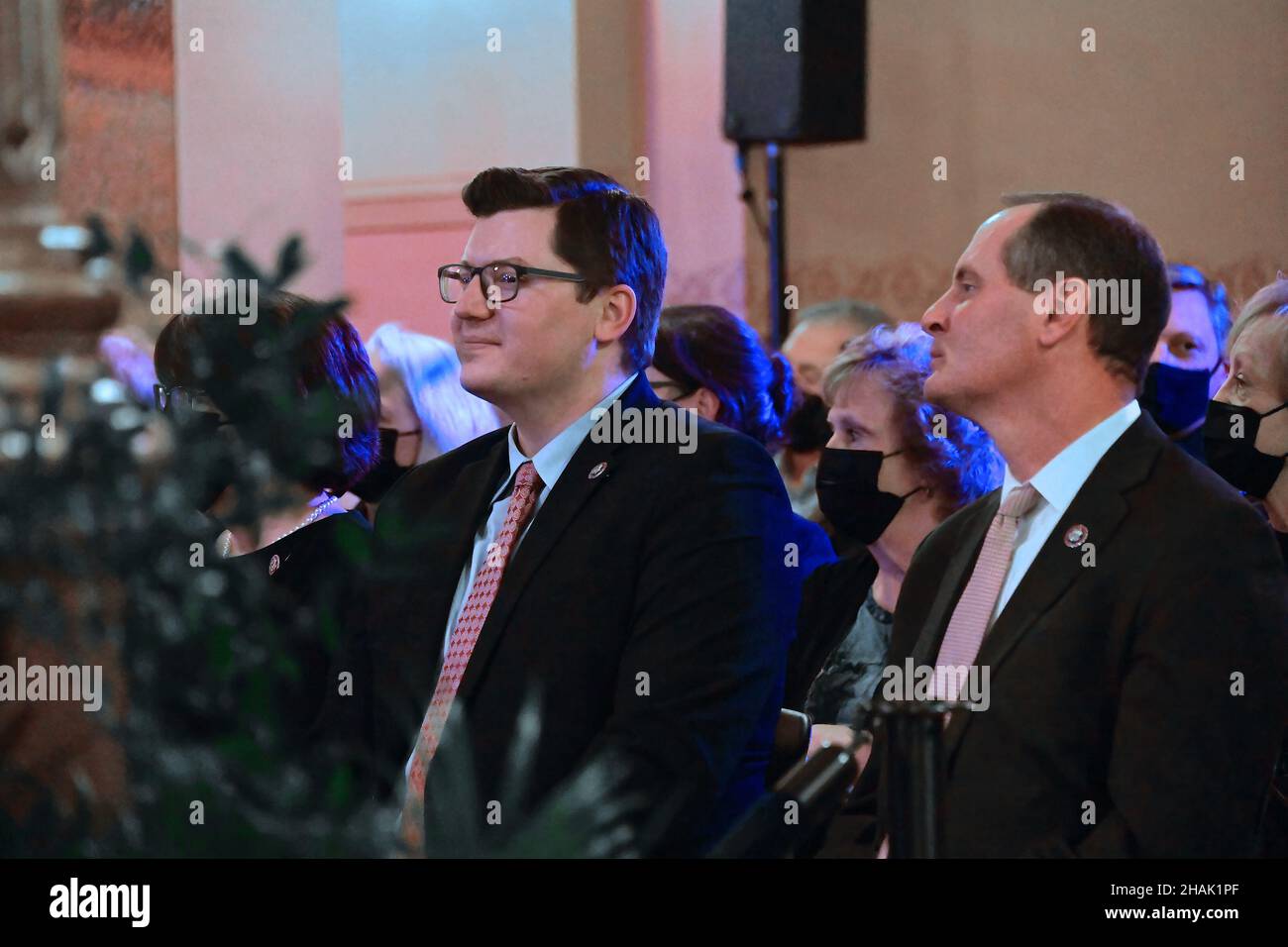 Congressman Jake LaTurner (Republican Kansas 2 district) sits with ...