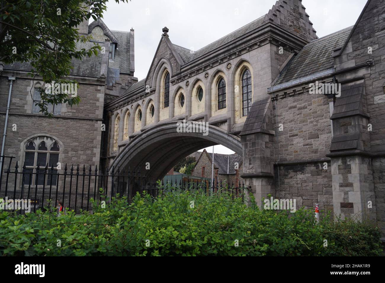 A view of the footbridge of Christ Church Cathedral in Dublin, Ireland ...