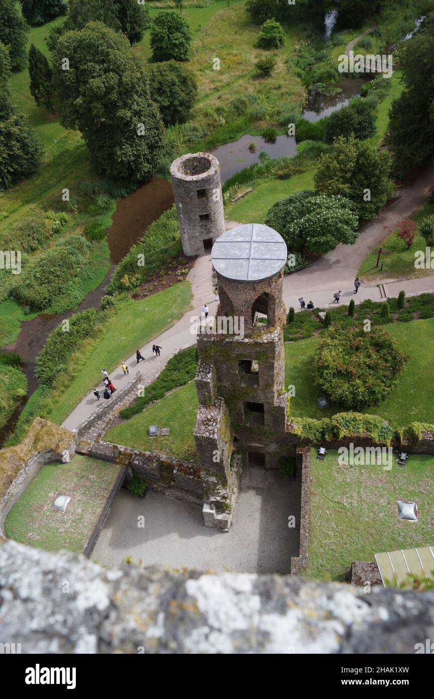 Blarney, Ireland: aerial view of The Court at Blarney Castle and ...