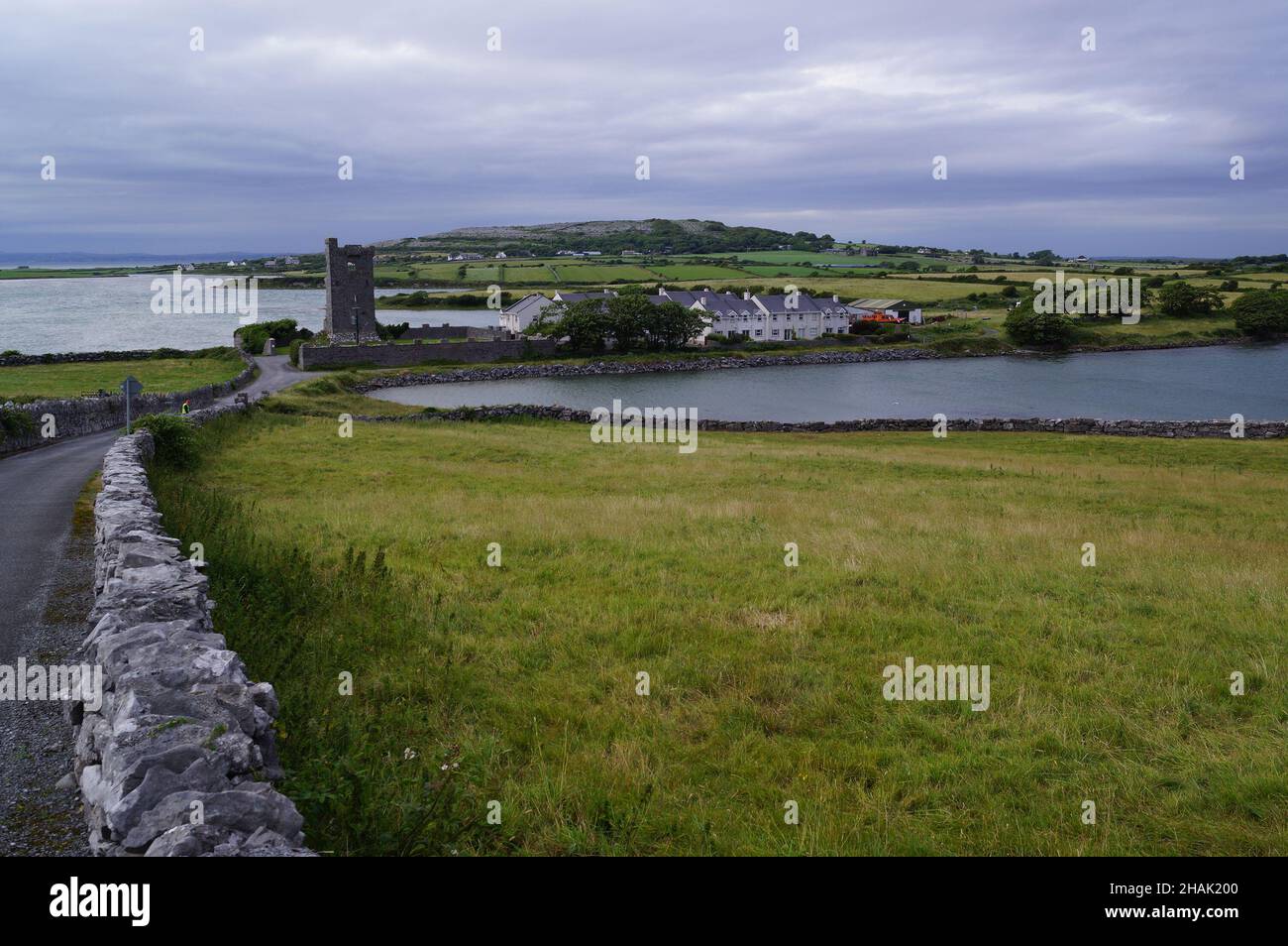 Beautiful scenery of countryside and the sea in County Clare, south ...