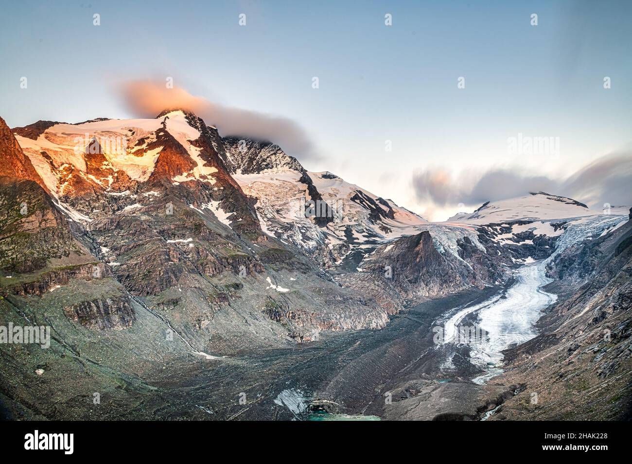 Breathtaking Sunrise over Grossglockner summit, Peak and Pasterze in ...