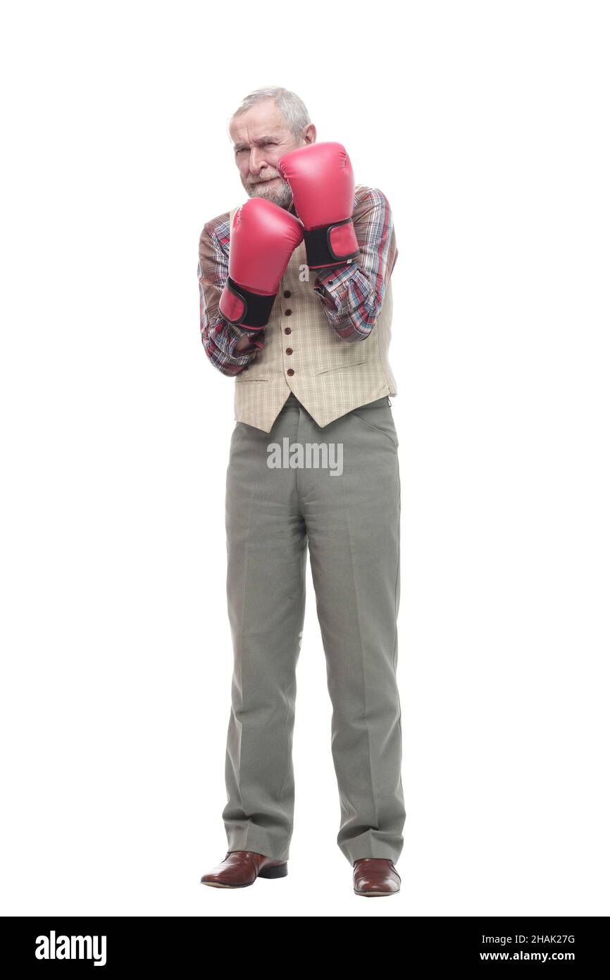 Portrait athlete in boxing gloves Cut Out Stock Images & Pictures - Alamy