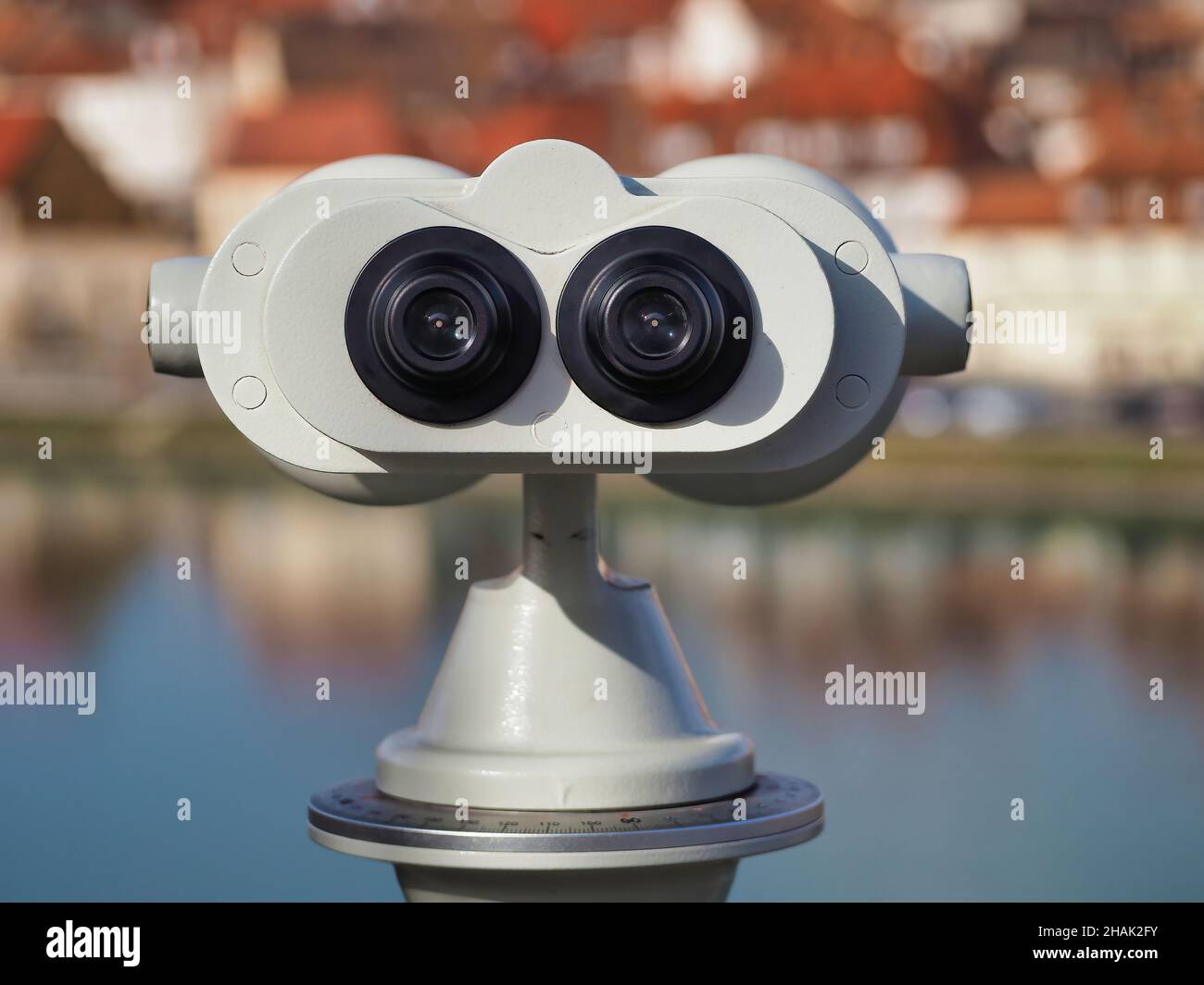 Coin operated binocular for tourists Stock Photo - Alamy