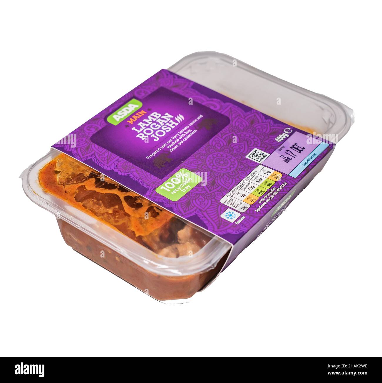 Norwich, Norfolk, UK – December 2021. Cut out of an Asda branded Lamb ...