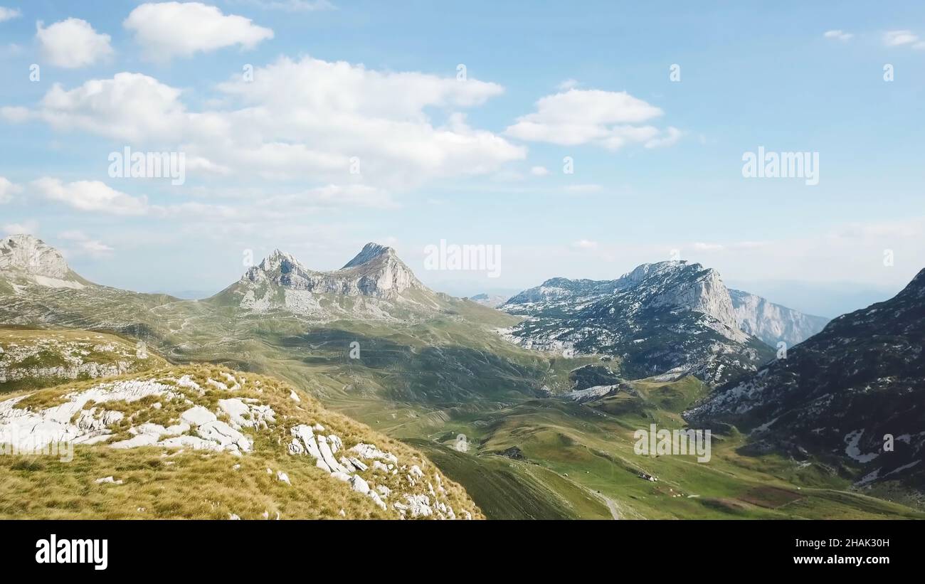 Top view of mountain valley landscape. Stock. Horizon mountain valley ...