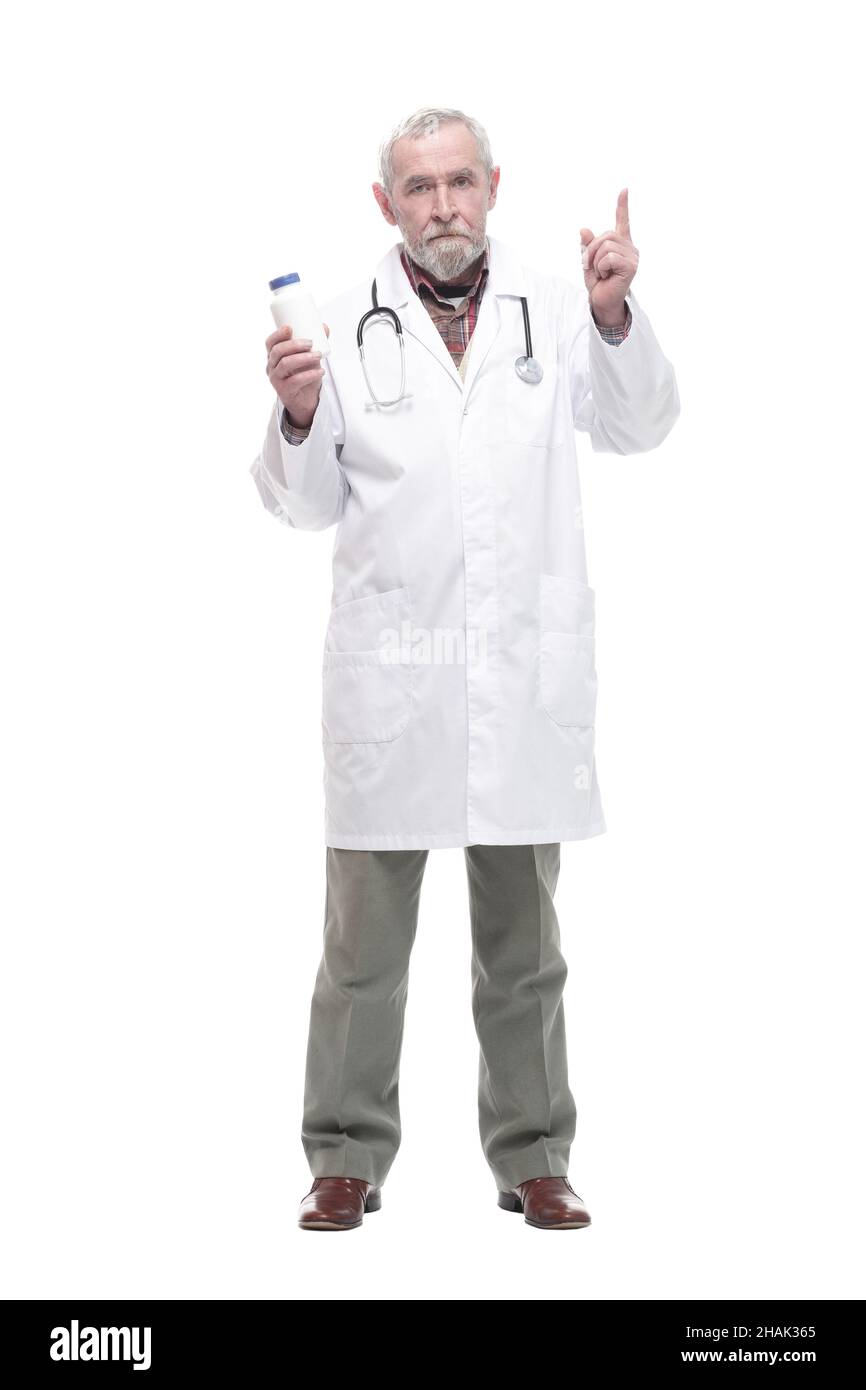 Elderly male doctor in uniform Cut Out Stock Images & Pictures - Alamy