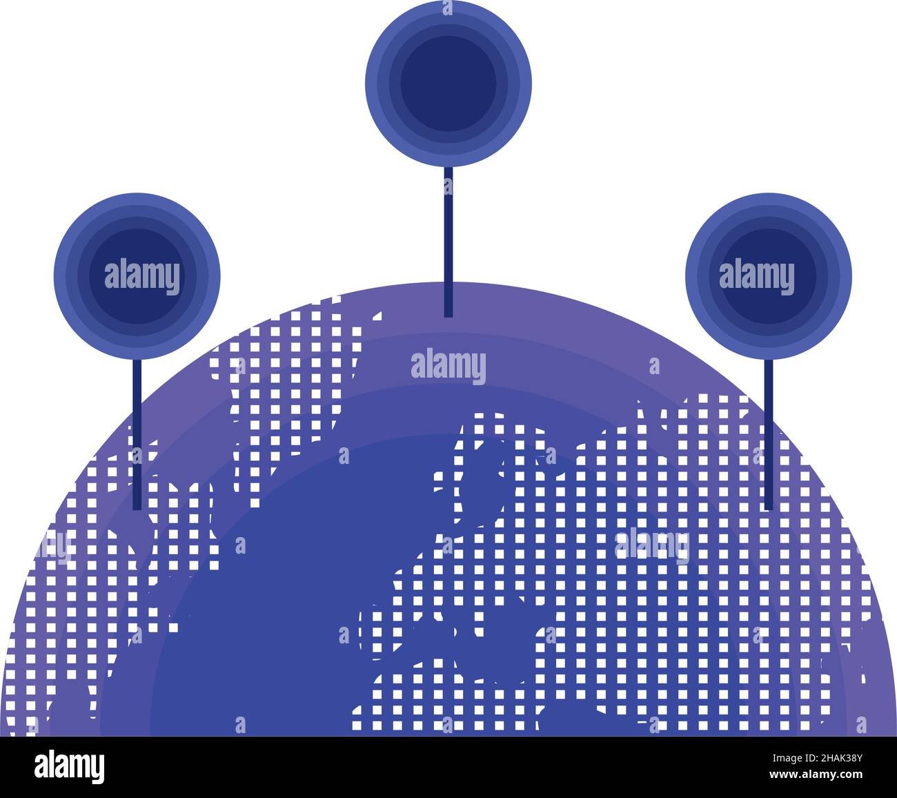 globe map with pointer Stock Vector Image & Art - Alamy