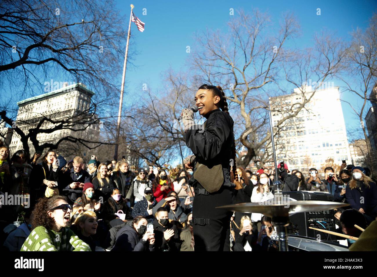 New York, New York, USA. 13th Dec 2021. British pop-star Joy Crookes ...