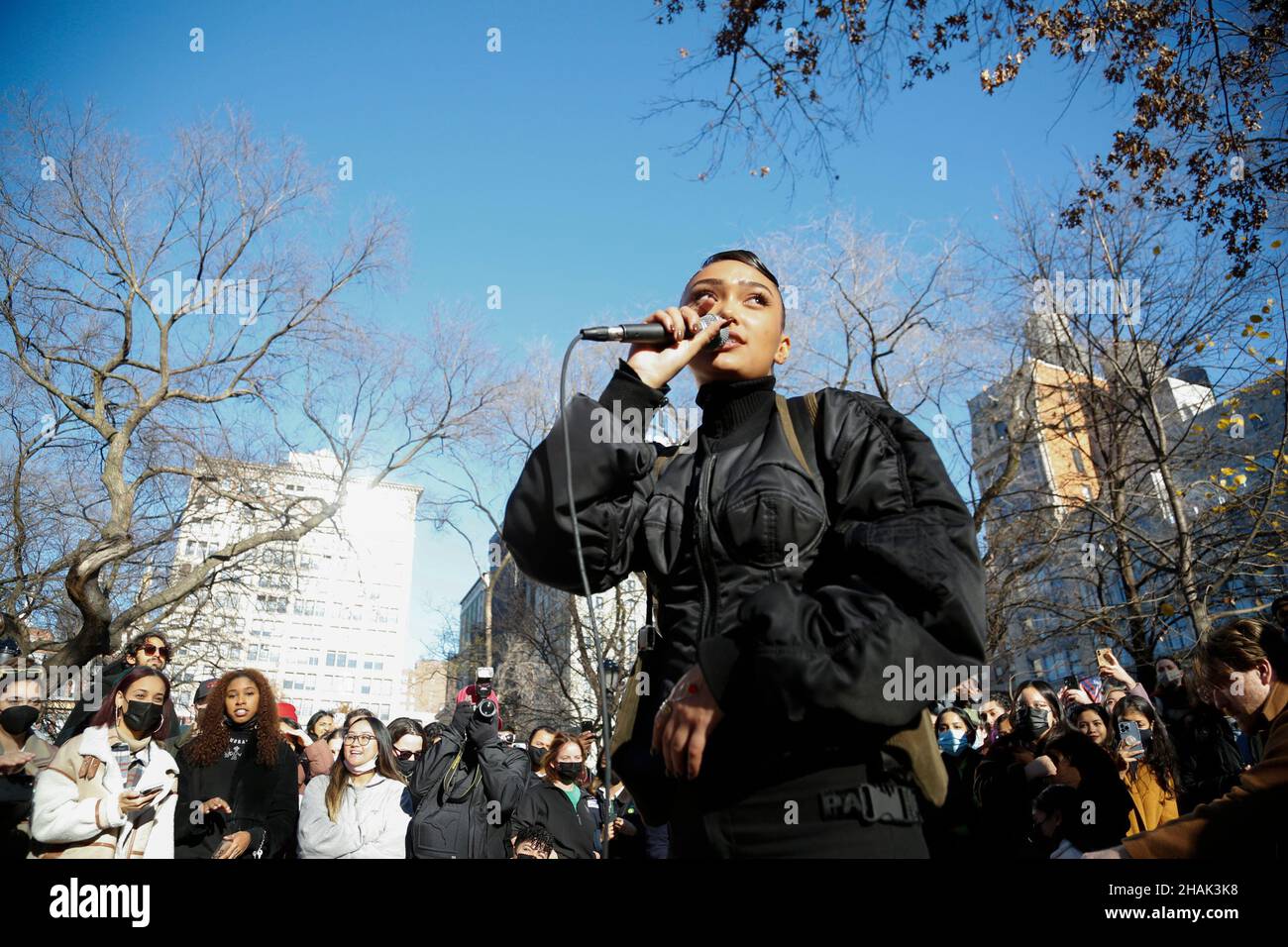 New York, New York, USA. 13th Dec 2021. British pop-star Joy Crookes ...
