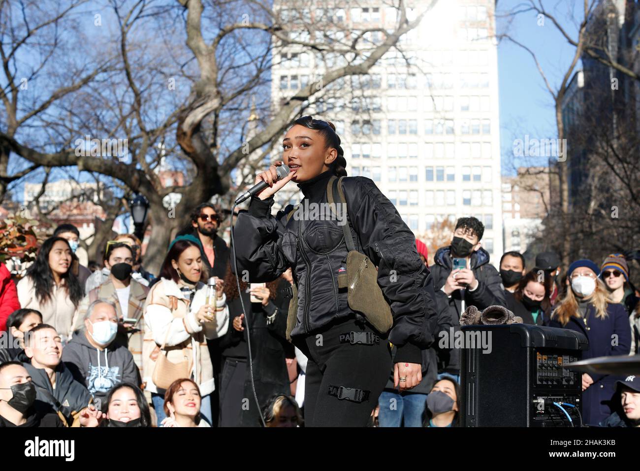 New York, New York, USA. 13th Dec 2021. British pop-star Joy Crookes ...