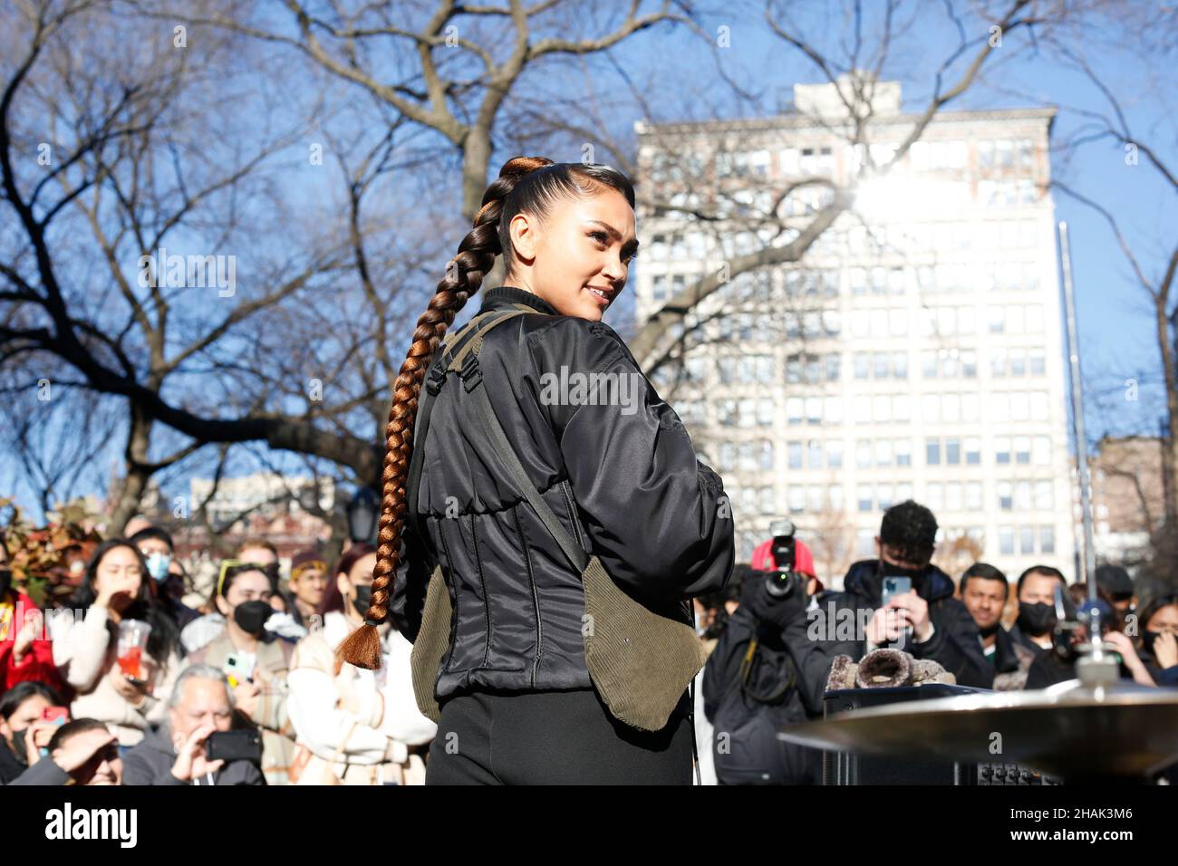 New York, New York, USA. 13th Dec 2021. British pop-star Joy Crookes ...