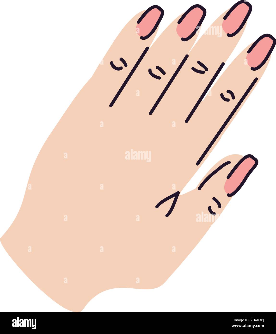 hand with painted nails Stock Vector Image & Art - Alamy