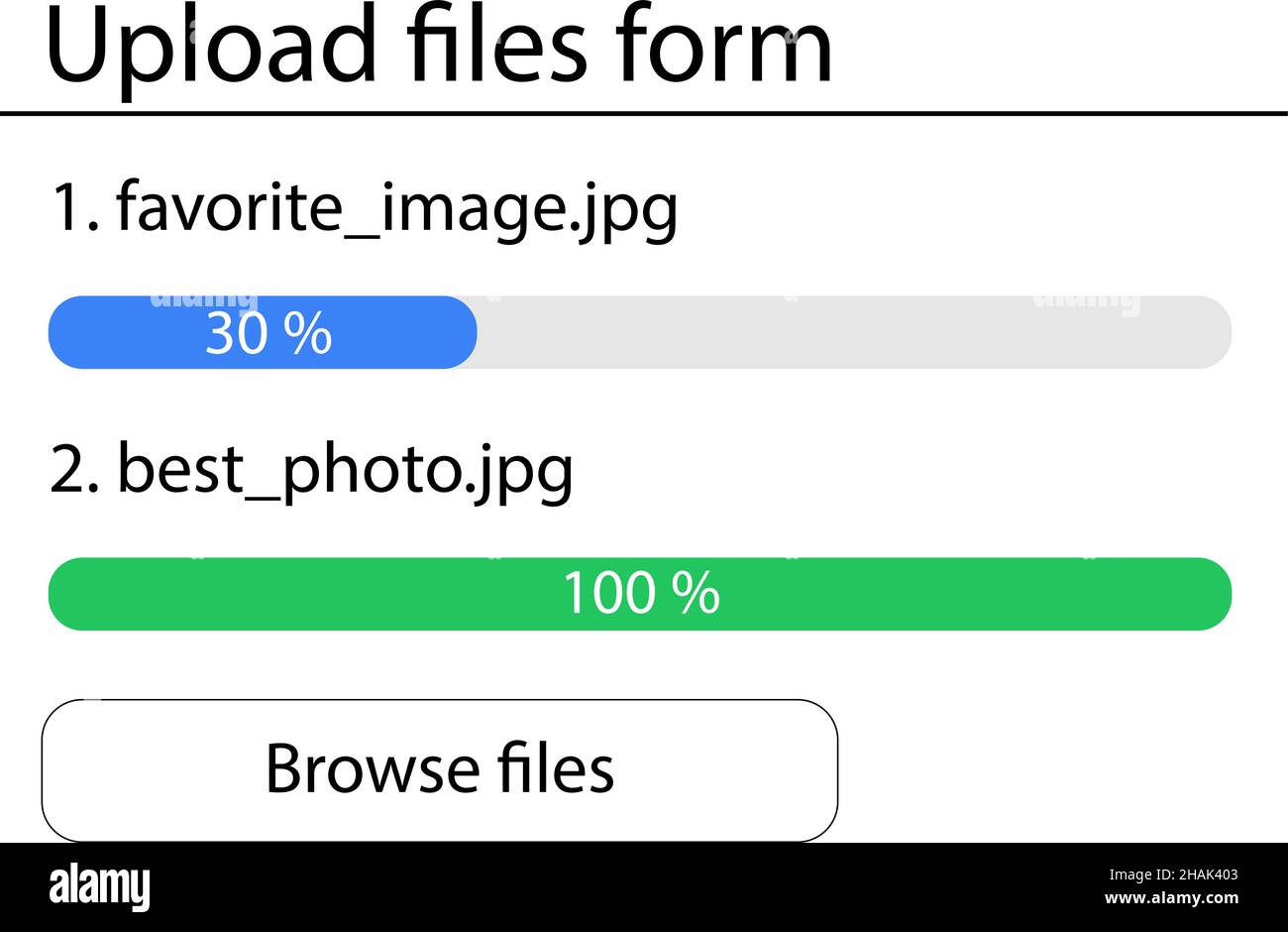 A Form For Uploading And Sending Files To The Server User Interface For The Website And
