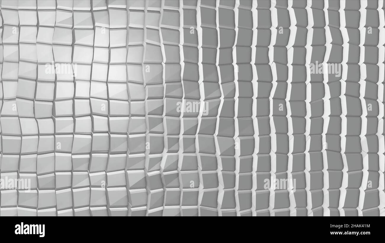 White polygonal geometric surface. Computer generated seamless loop abstract motion background ...