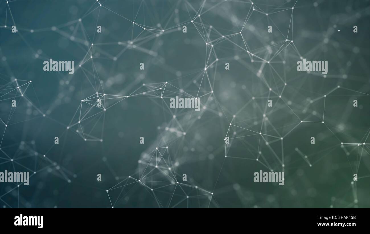 3d rendered abstract plexus shapes. Digital, communication and technology background with lines ...