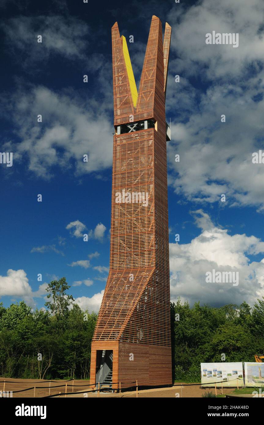 Wooden Facade Of The Regionalpark Tower With Viewing Platform In ...