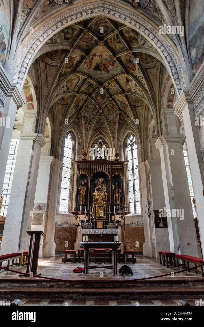 Interior of church Lambert at former monastery Seeon in Bavaria ...
