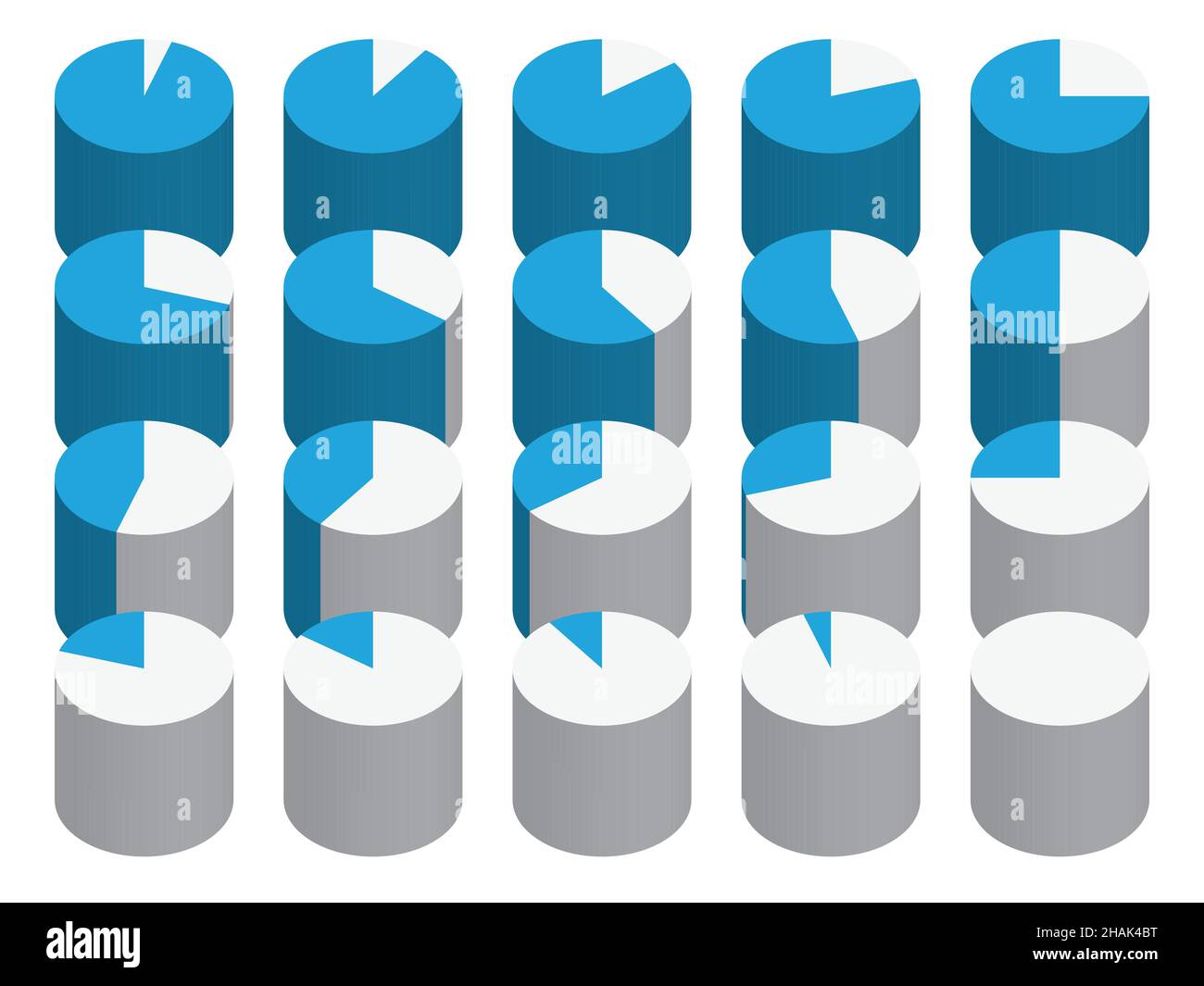 Pie chart set loading by 5 percent Stock Vector Image & Art - Alamy