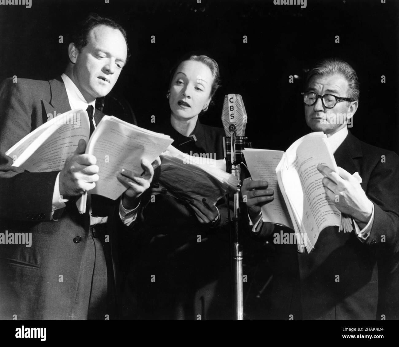 VAN HEFLIN MARLENE DIETRICH and CLAUDE RAINS on 7th October 1948 ...