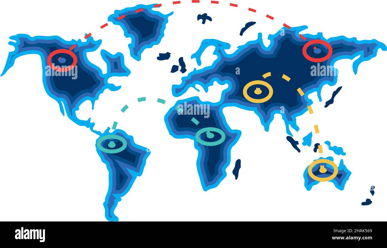 infographic world with track route Stock Vector Image & Art - Alamy