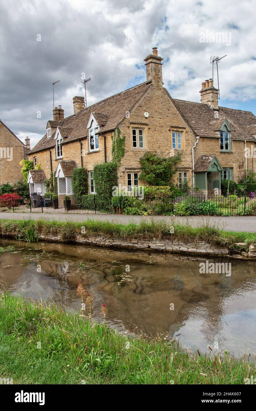 Lower Slaughter, Gloucestershire, England, United Kingdom. The village ...