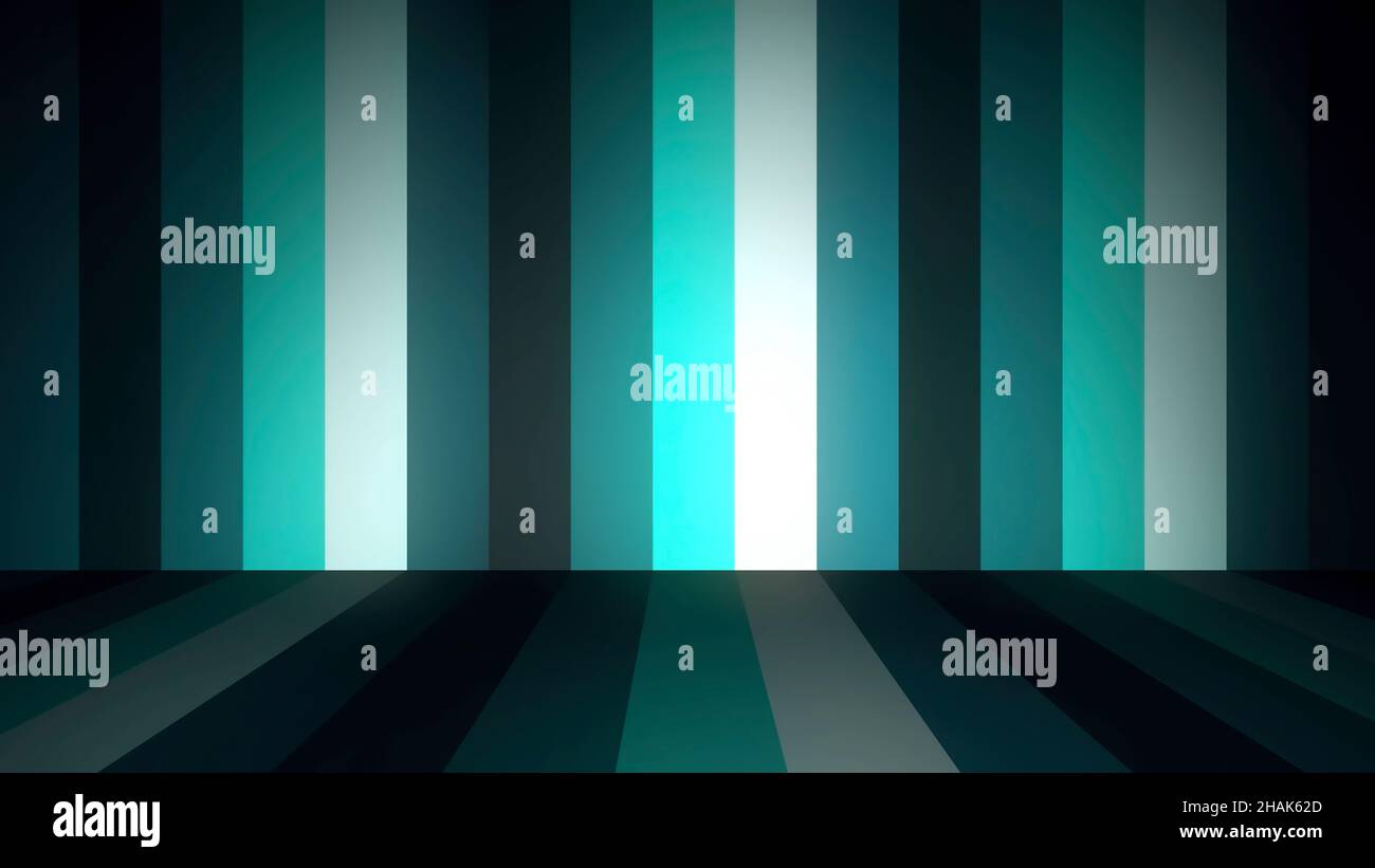 Abstract background with animation of moving colorful stripes on walls ...