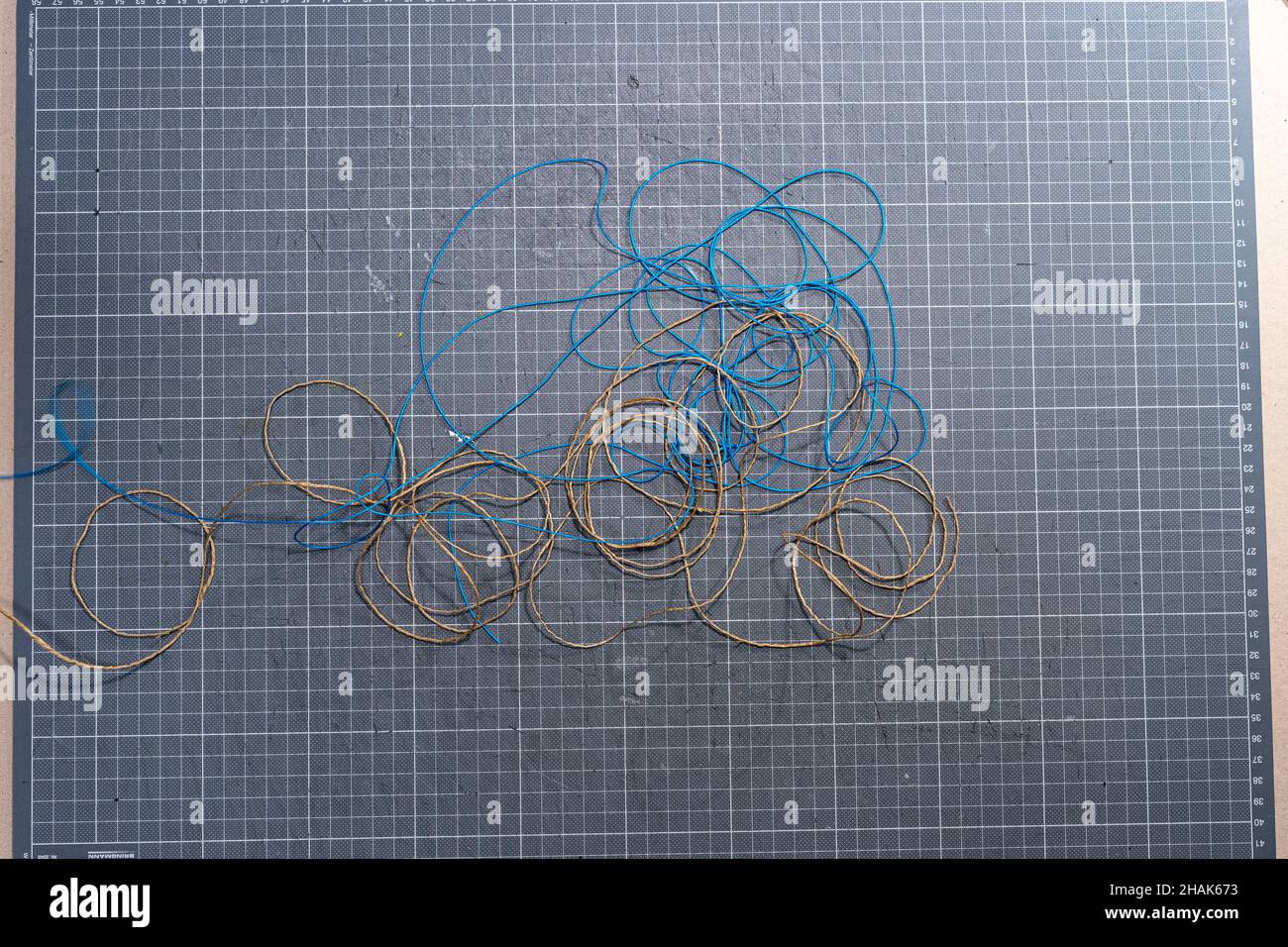 String - material to use for homemade decoration Stock Photo - Alamy