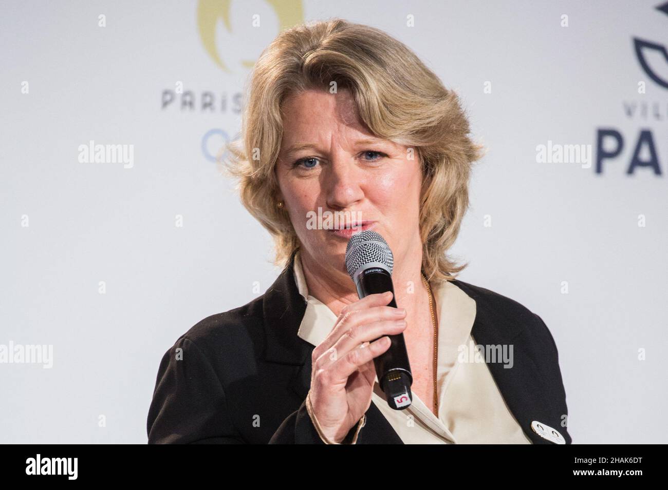 Brigitte Henriques, President of CNOSF during press conference to ...