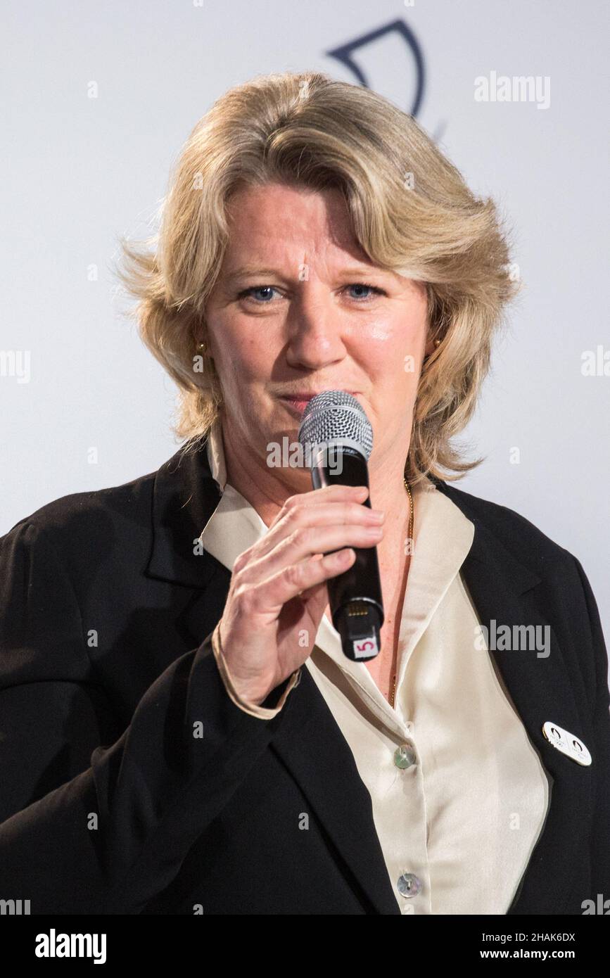 Brigitte Henriques, President of CNOSF during press conference to ...