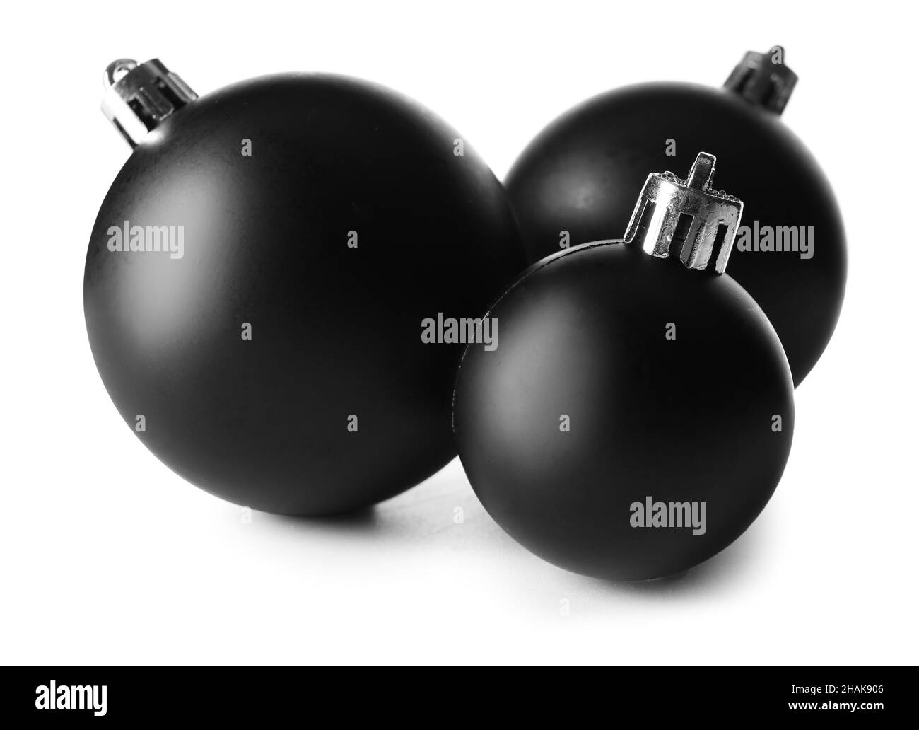 Christmas tree traditional composition Black and White Stock Photos ...