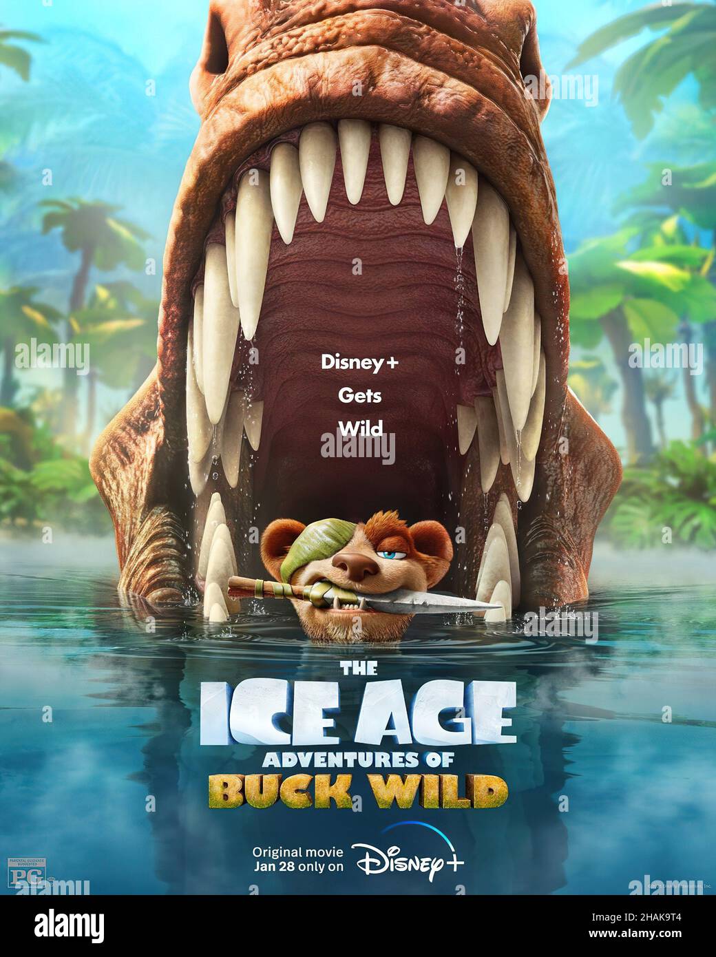 THE ICE AGE ADVENTURES OF BUCK WILD, US poster, Buck (voice: Simon Pegg ...